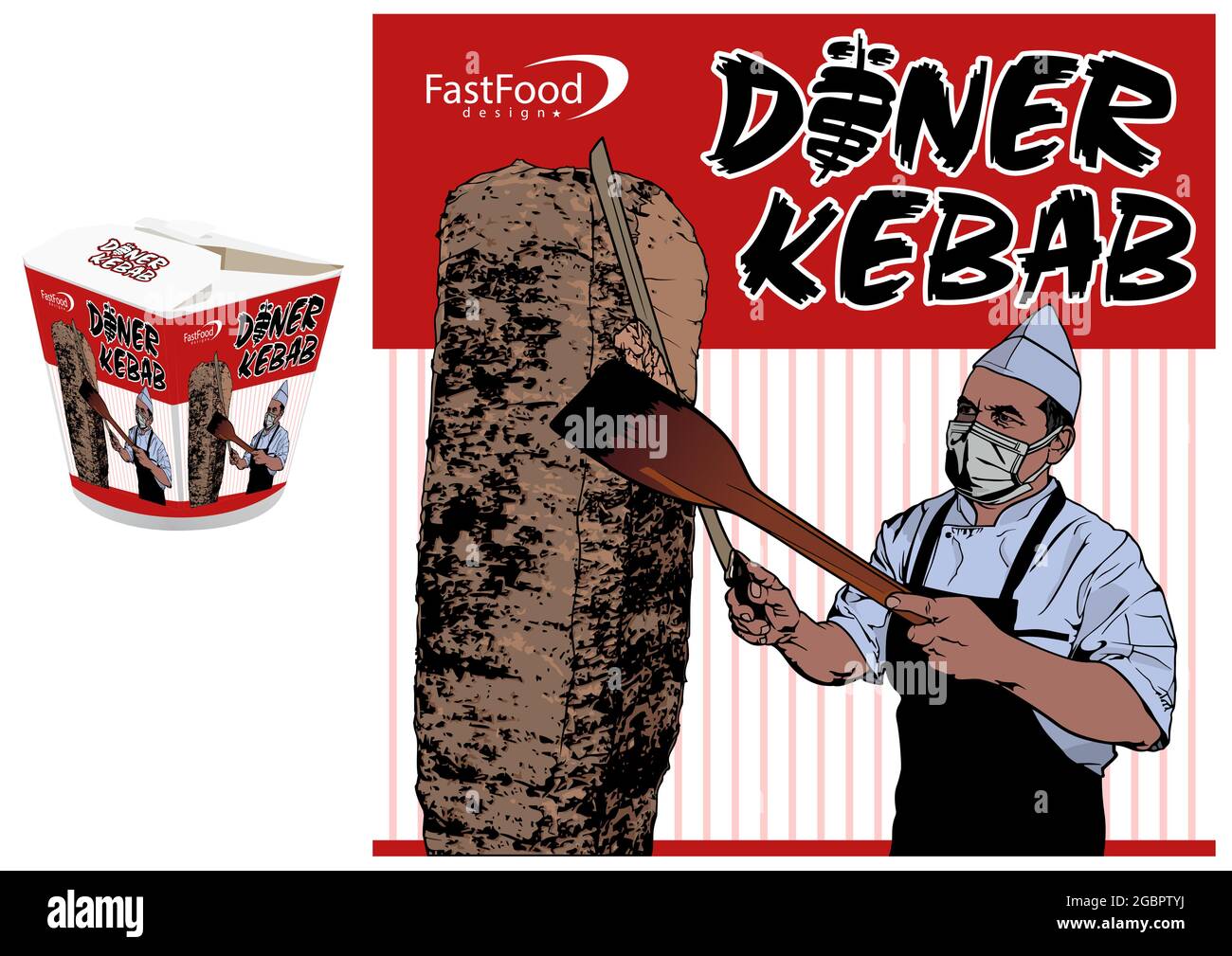 Doner box Stock Vector Images - Alamy