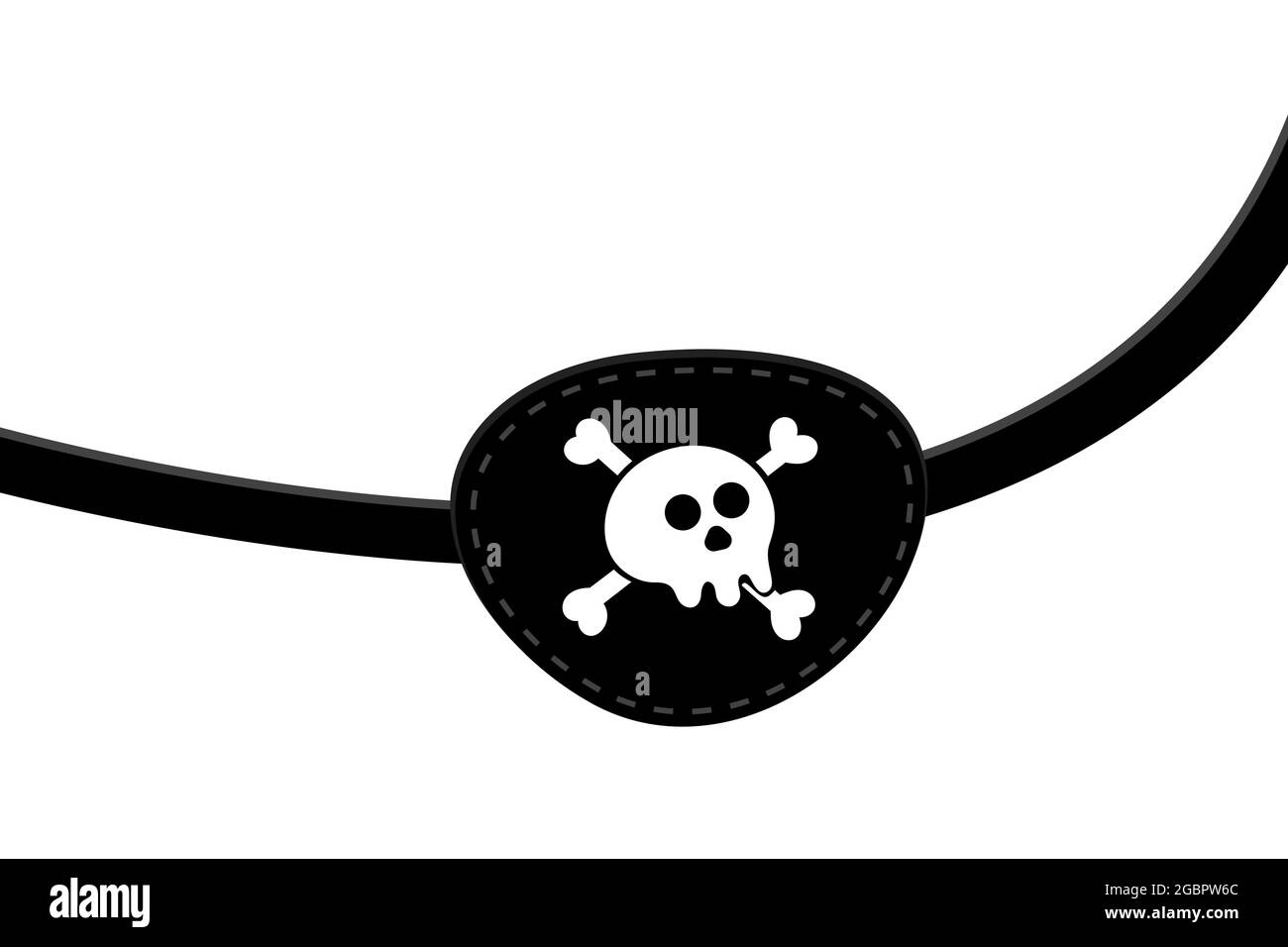 Pirate eye patch icon sign flat style design vector illustration ...