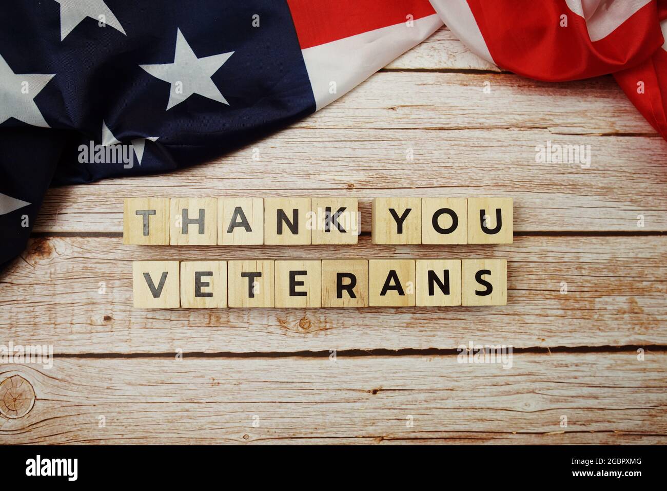Thank You Veterans alphabet letter on wooden background Stock Photo - Alamy