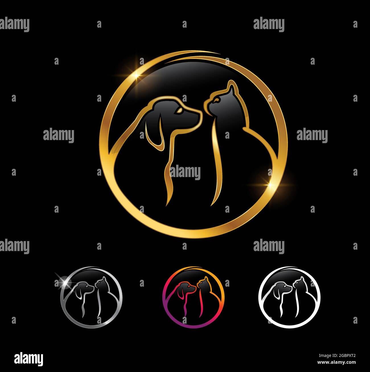 Cat circle isolated Stock Vector Images - Alamy