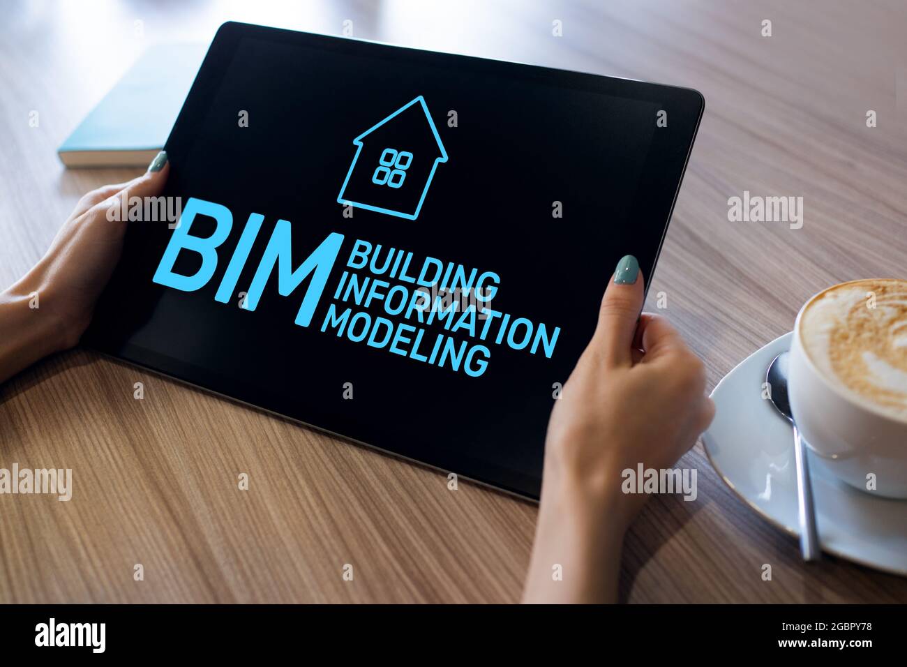 BIM - Building information modeling concept on screen Stock Photo - Alamy