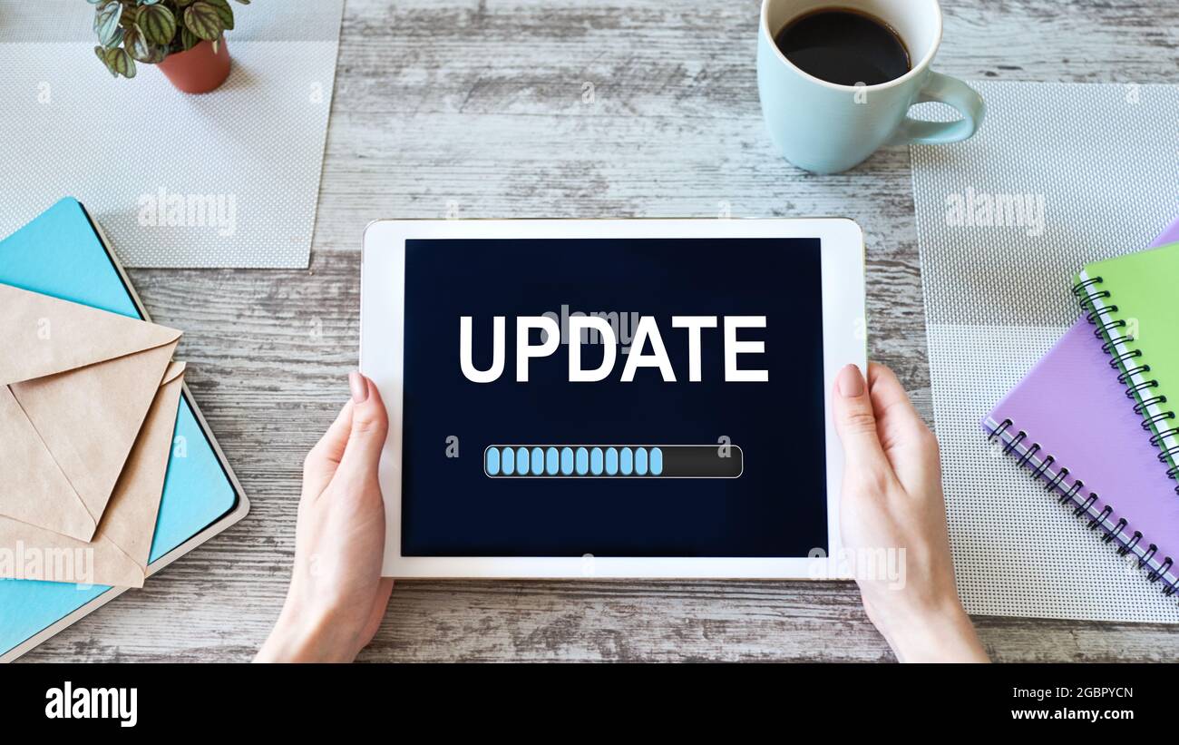 Update status bar on device screen. Software development and technology ...