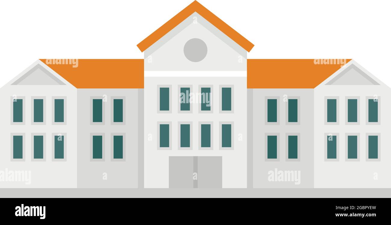 University building icon. Flat illustration of university building ...