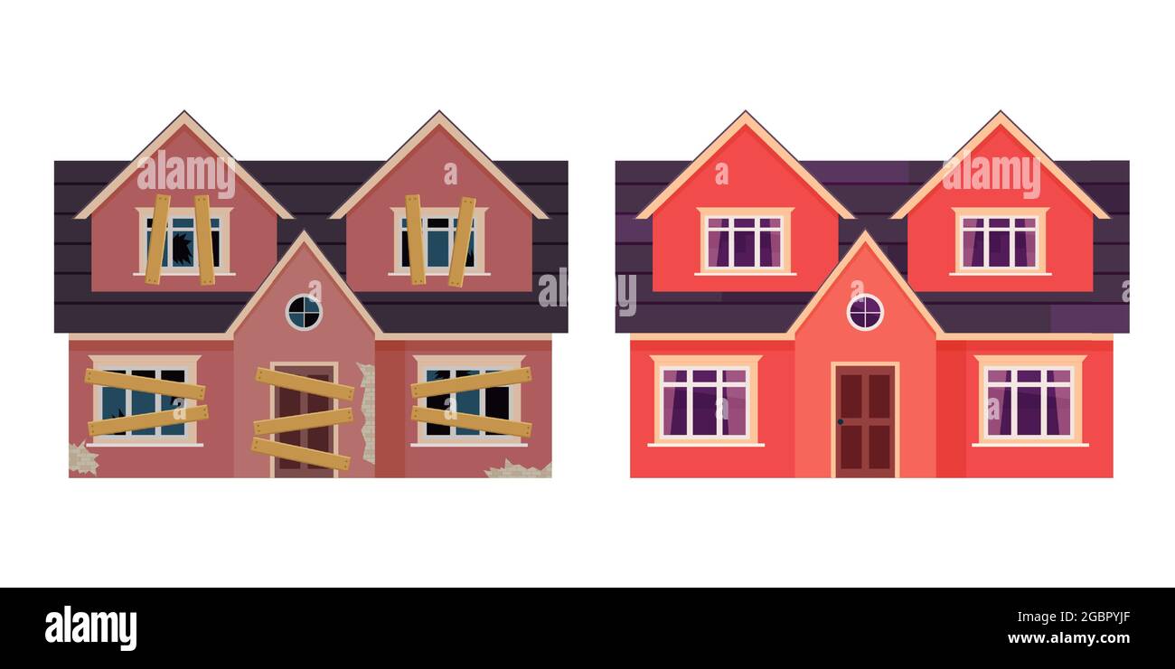 Old house repair door Stock Vector Images - Alamy