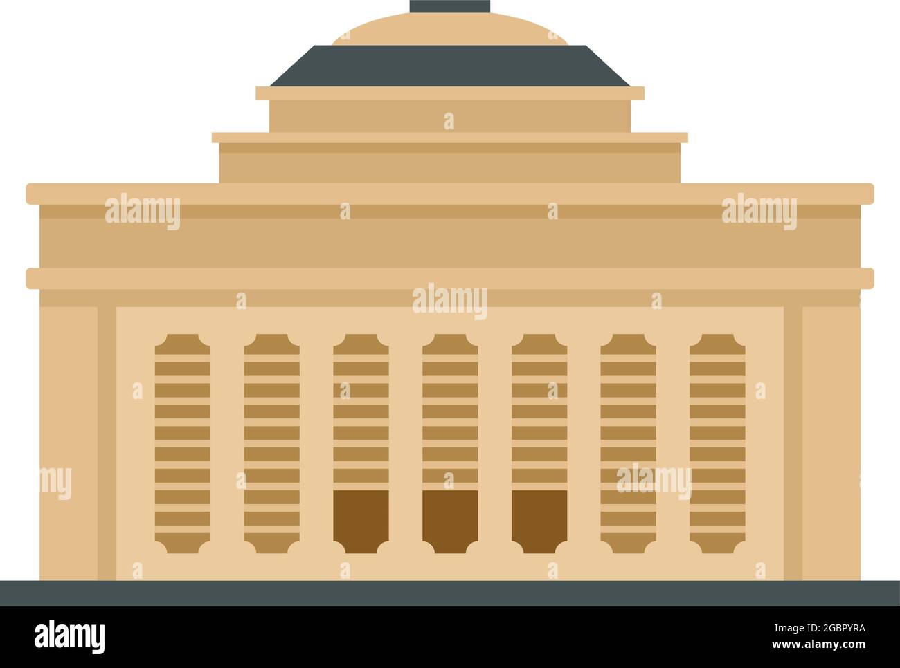 Academy building icon. Flat illustration of academy building vector ...
