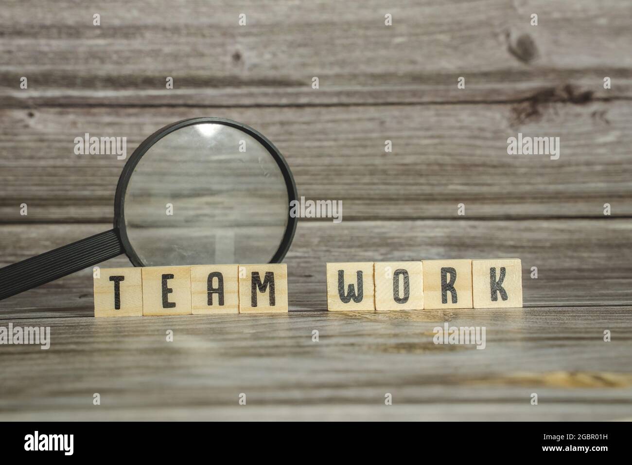 the word of TEAMWORK on wood tiles concept Stock Photo - Alamy