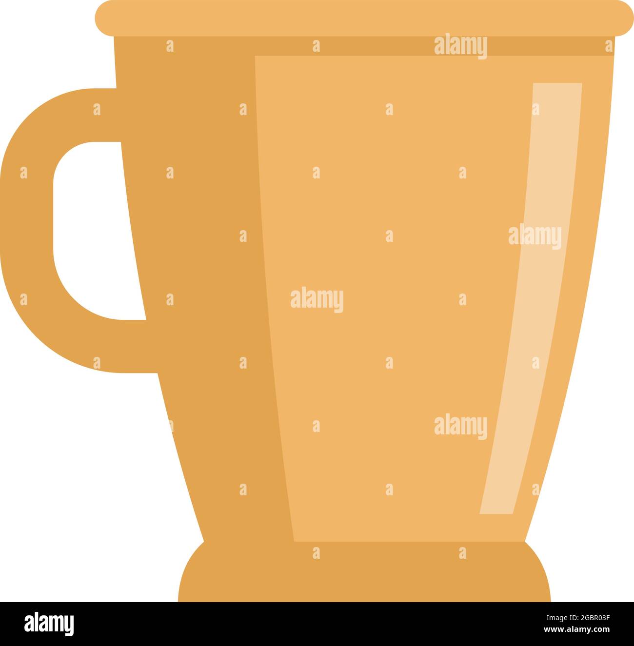 Mexican handmade cup icon. Flat illustration of mexican handmade cup ...