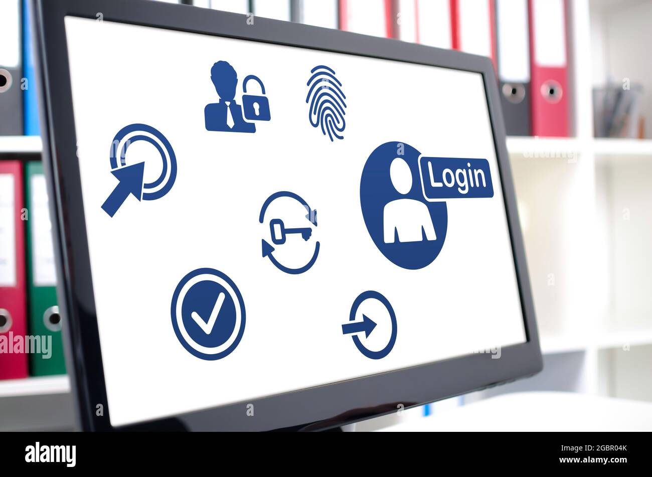 Login concept shown on a computer screen Stock Photo - Alamy