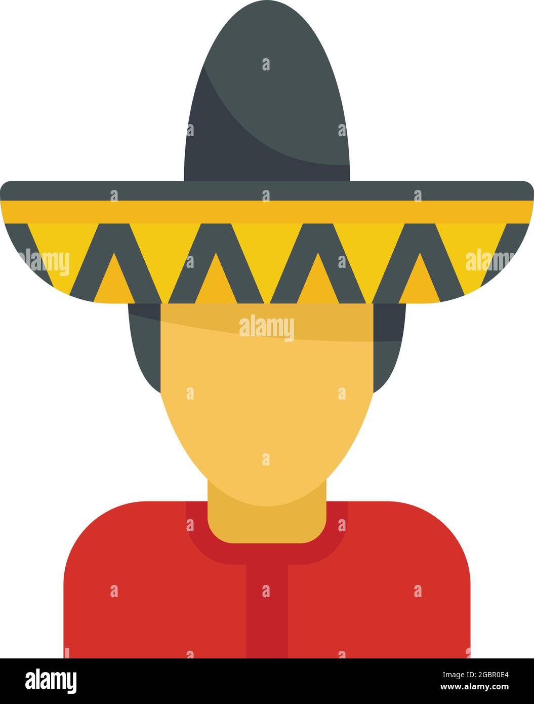 Mexican man avatar icon. Flat illustration of mexican man avatar vector ...