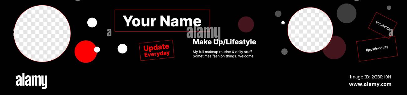 Video Service Horizontal Cover. Profile Editable Header. Banner For ...