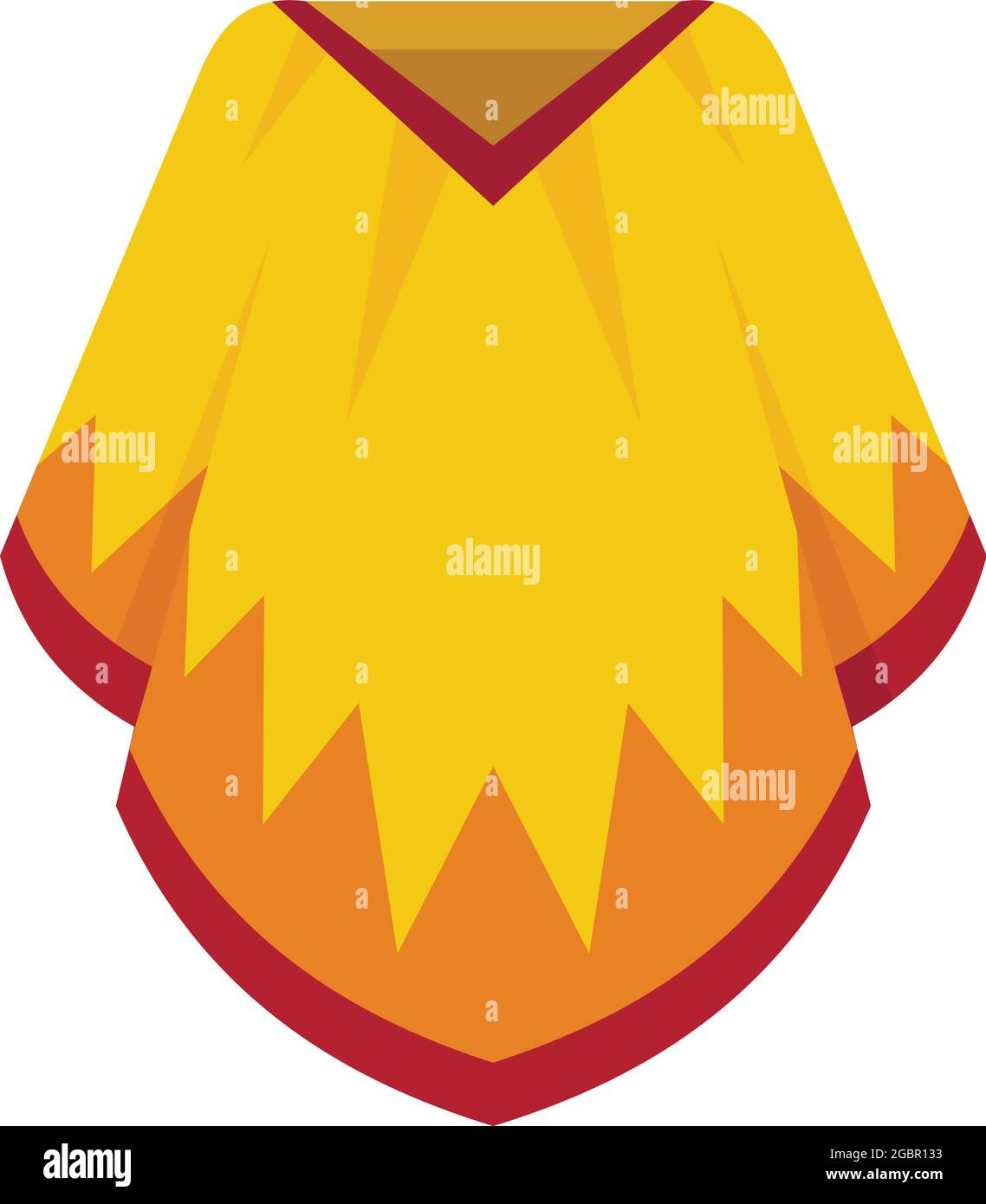 Mexican poncho icon. Flat illustration of mexican poncho vector icon ...