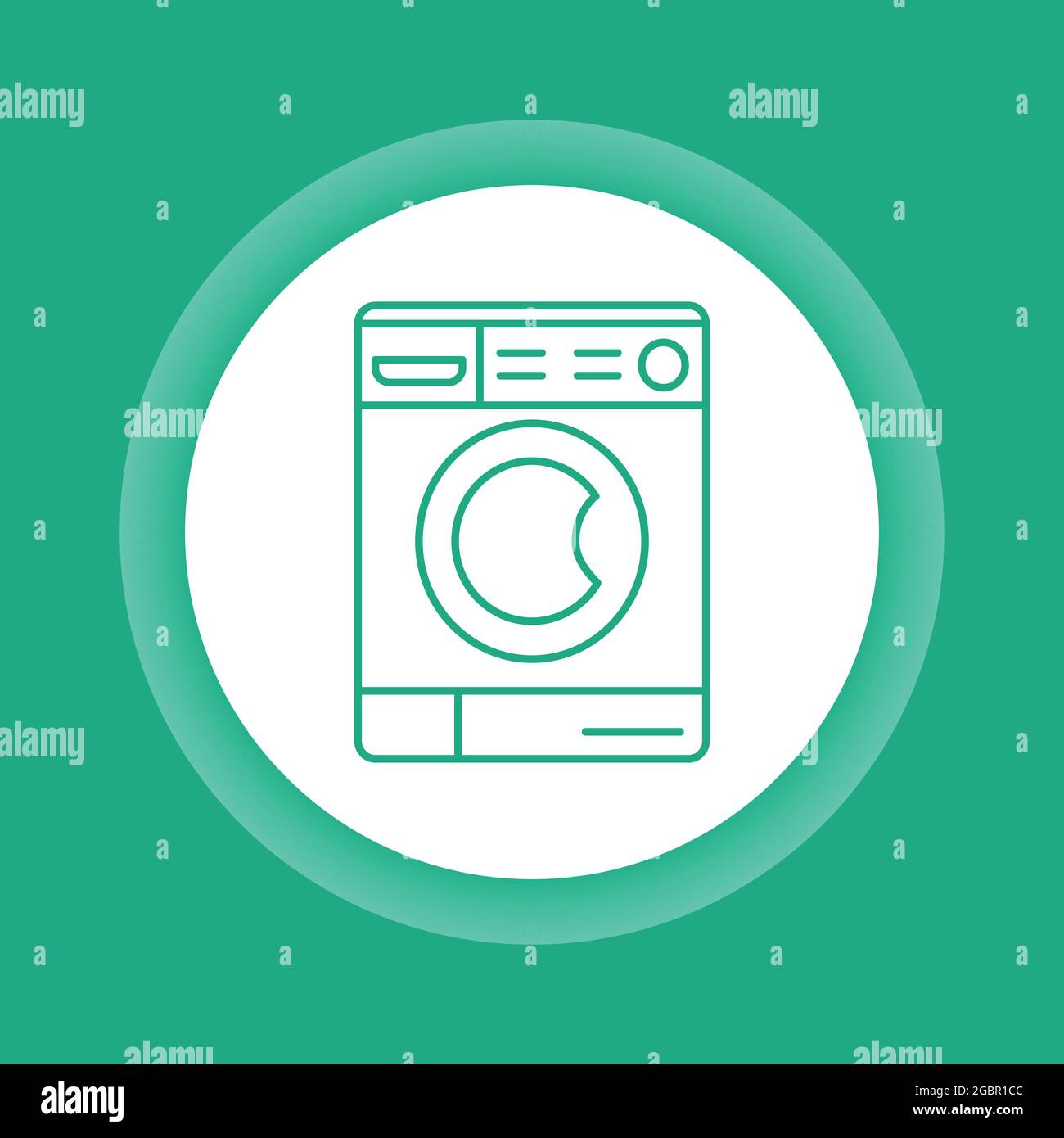 Washing machine color button icon. Household equipment. leaning service ...