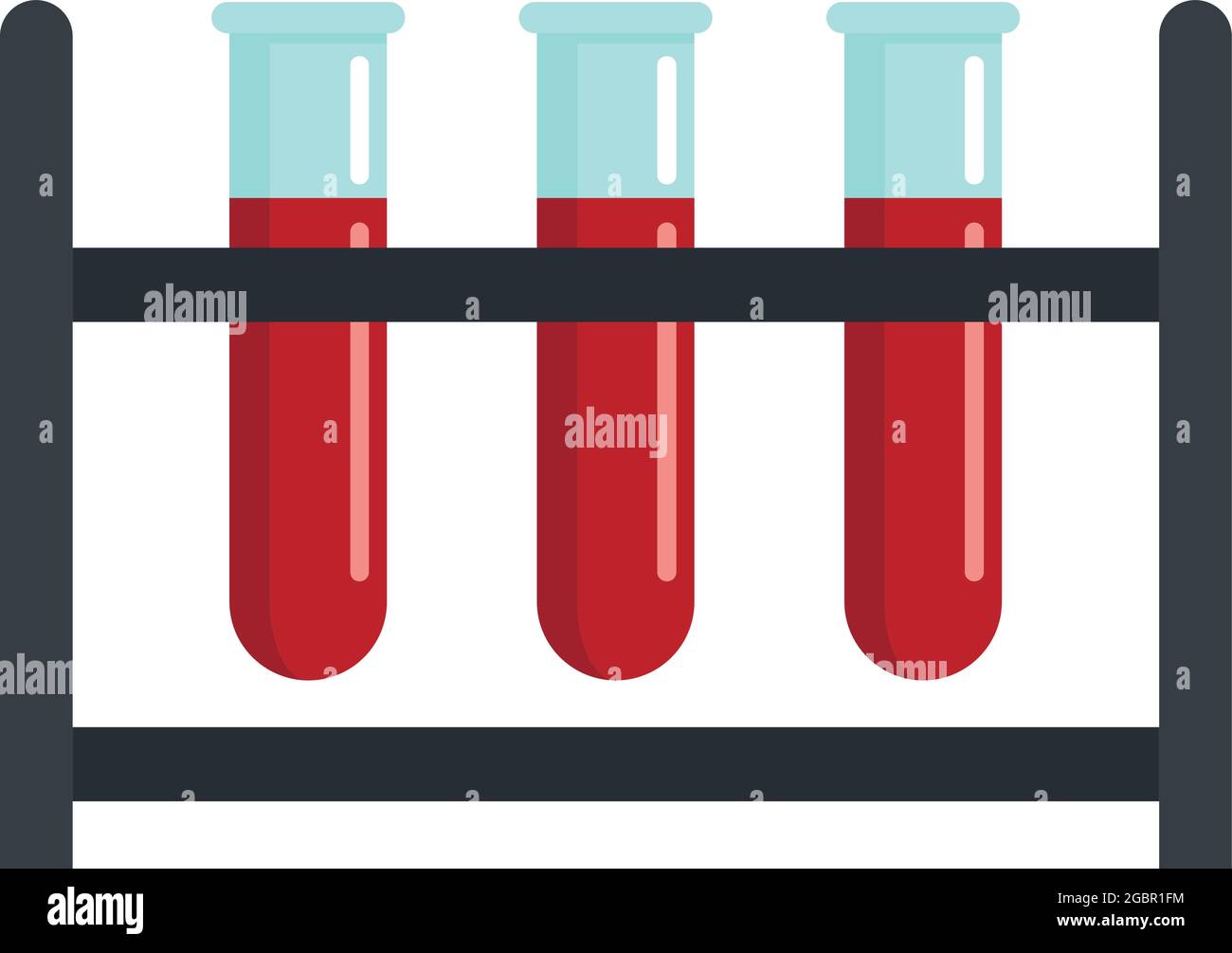 Blood tubes icon. Flat illustration of blood tubes vector icon isolated ...