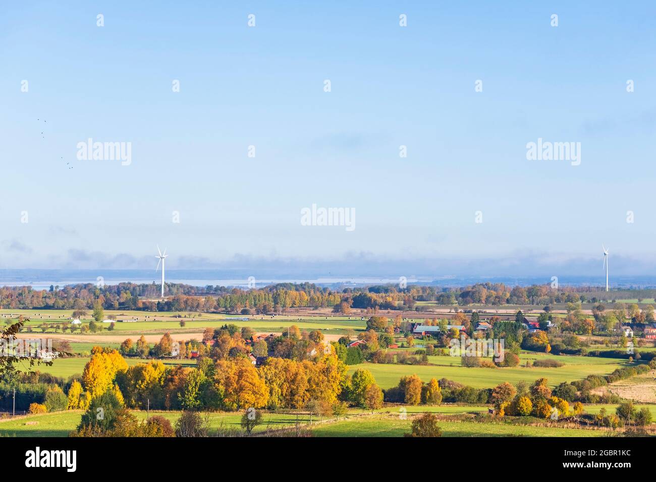 Aerial view idyllic farms hi-res stock photography and images - Alamy