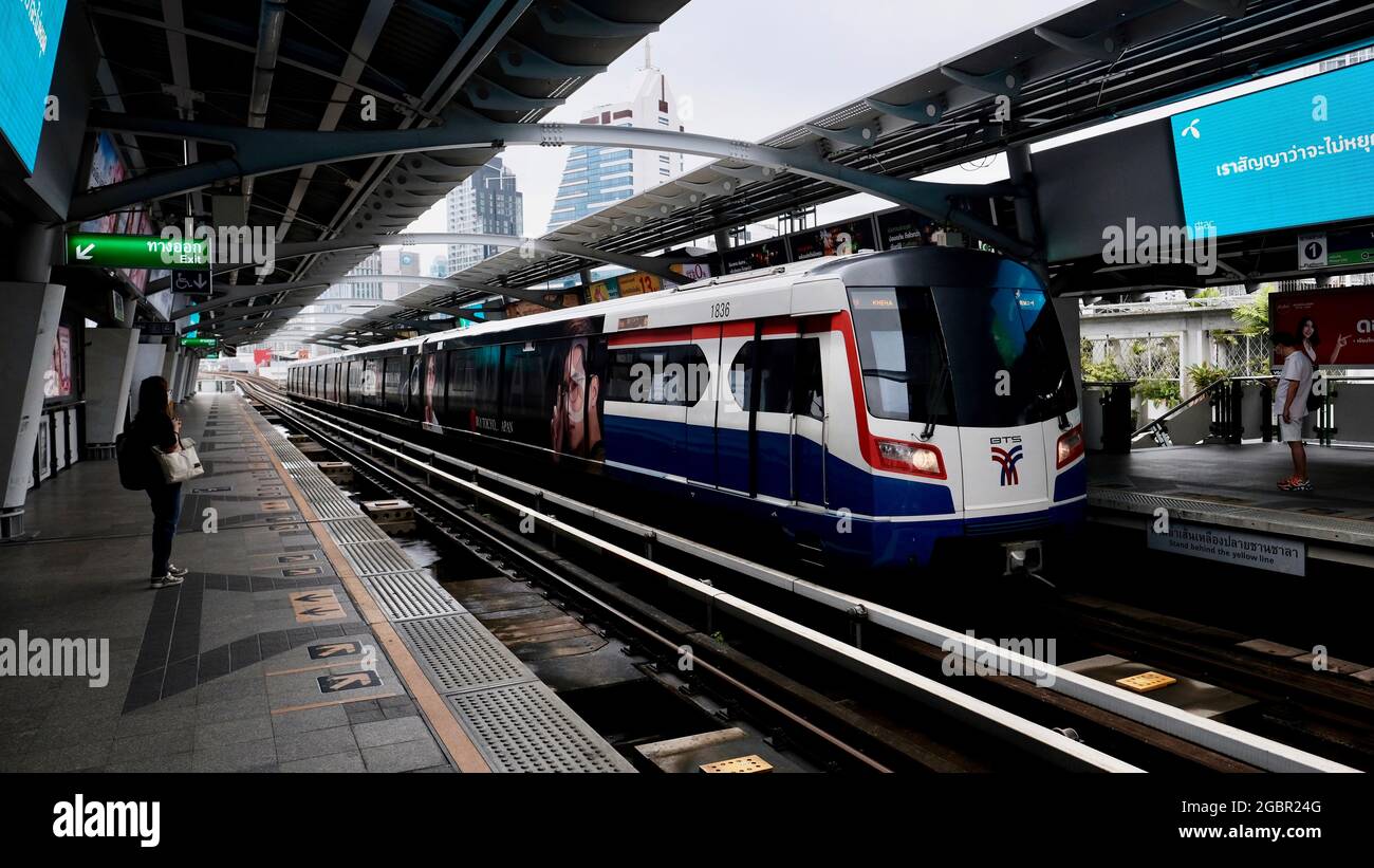 BTS Skytrain Station Bangkok Thailand Stock Photo - Alamy