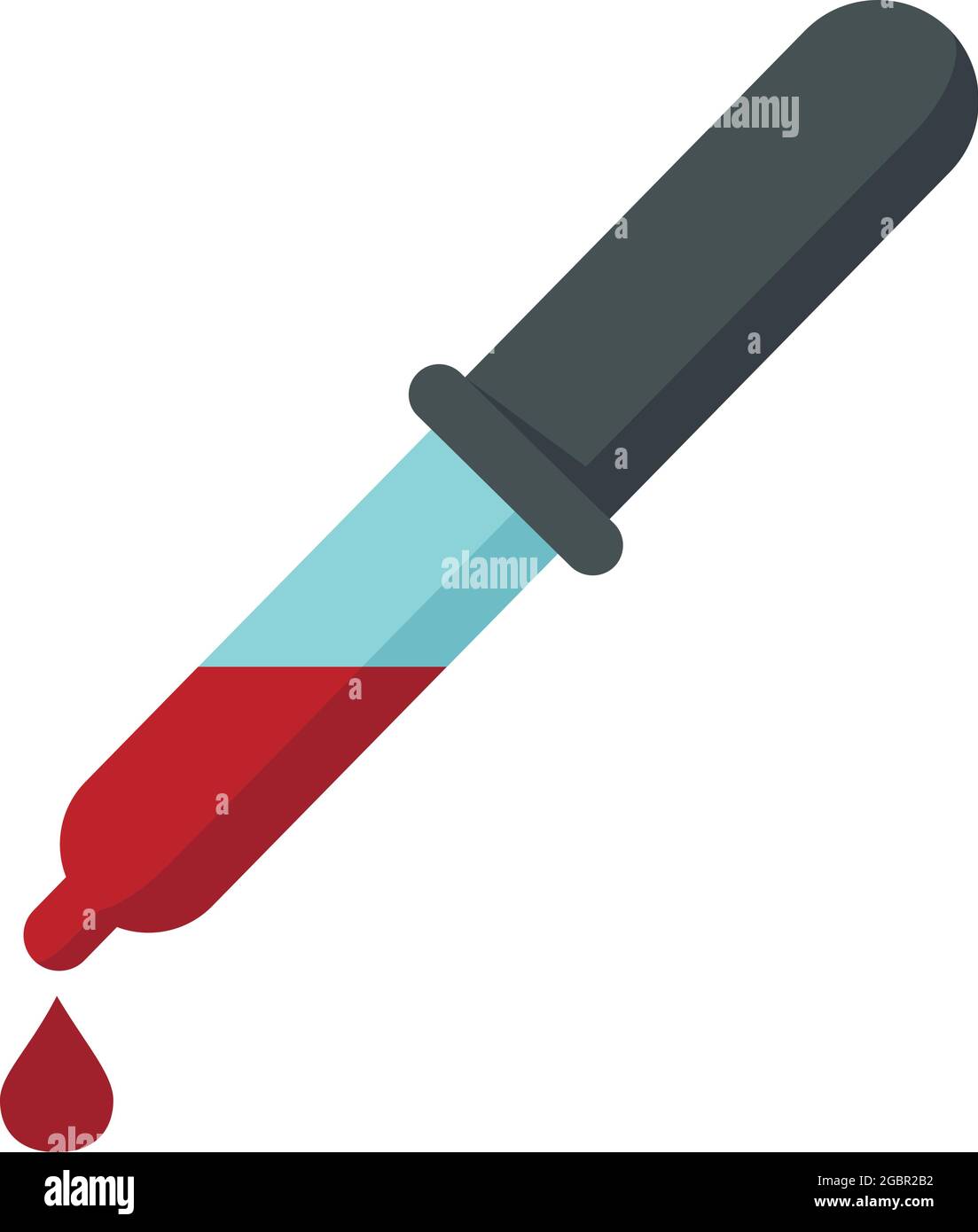 Drop blood test icon. Flat illustration of drop blood test vector icon ...