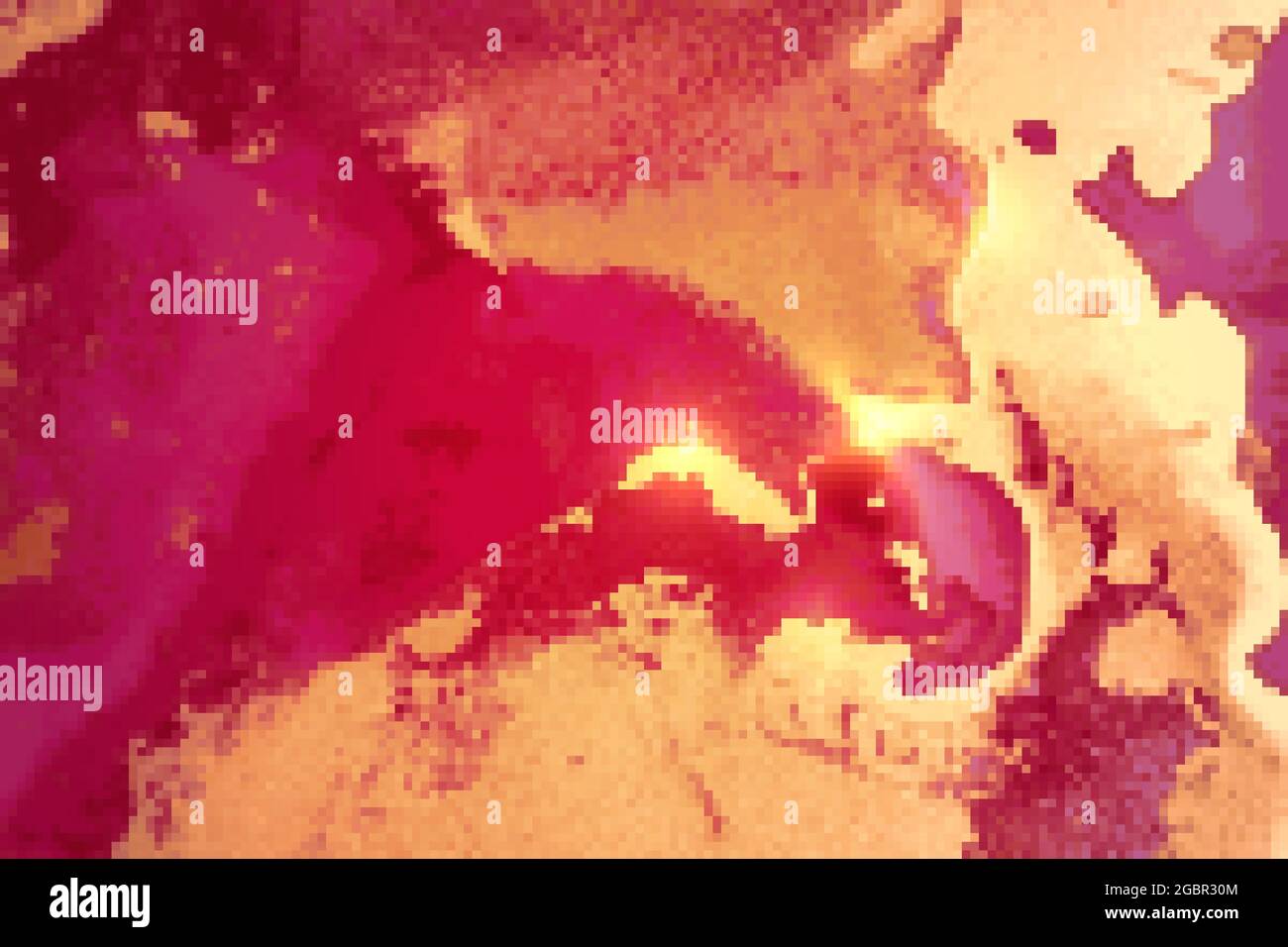 Abstract fuschia and gold background with marble texture and shining ...