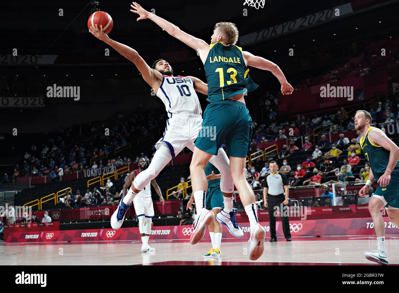 Tokyo, Japan. 05th Aug, 2021. United States small forward Jayson Tatum ...