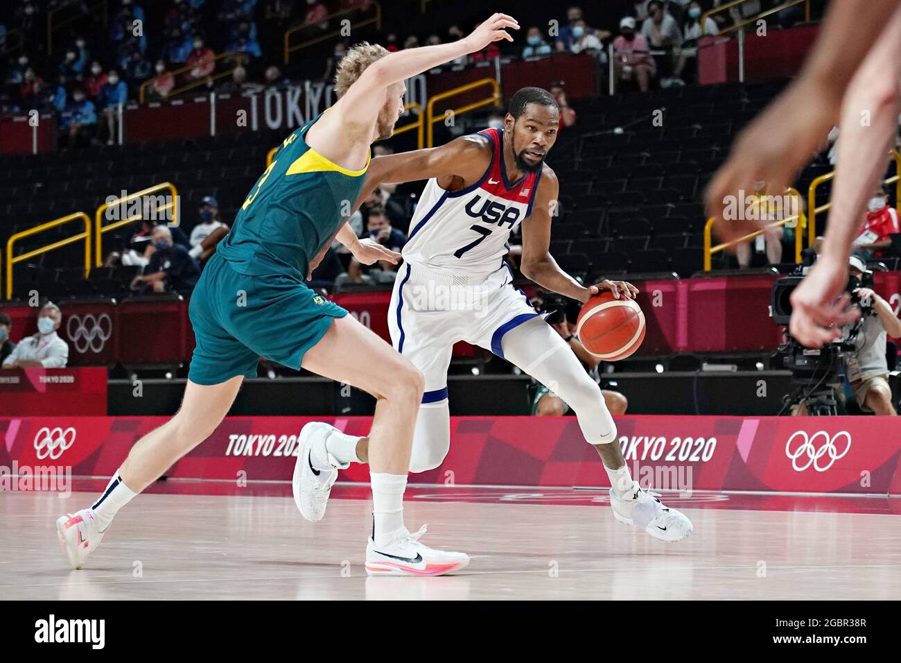 Tokyo, Japan. 05th Aug, 2021. United States forward Kevin Durant #7 ...