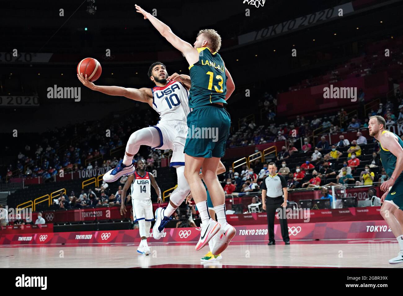 Tokyo, Japan. 05th Aug, 2021. United States small forward Jayson Tatum ...
