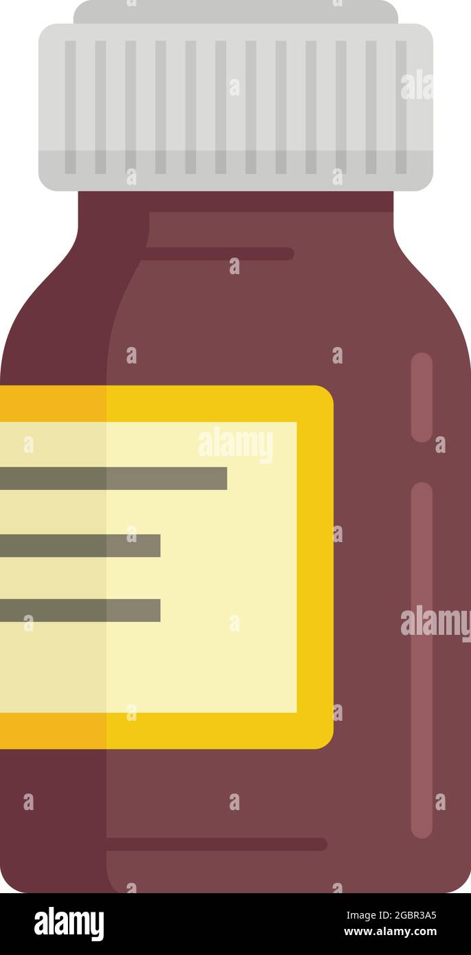 Medical syrup icon. Flat illustration of medical syrup vector icon ...