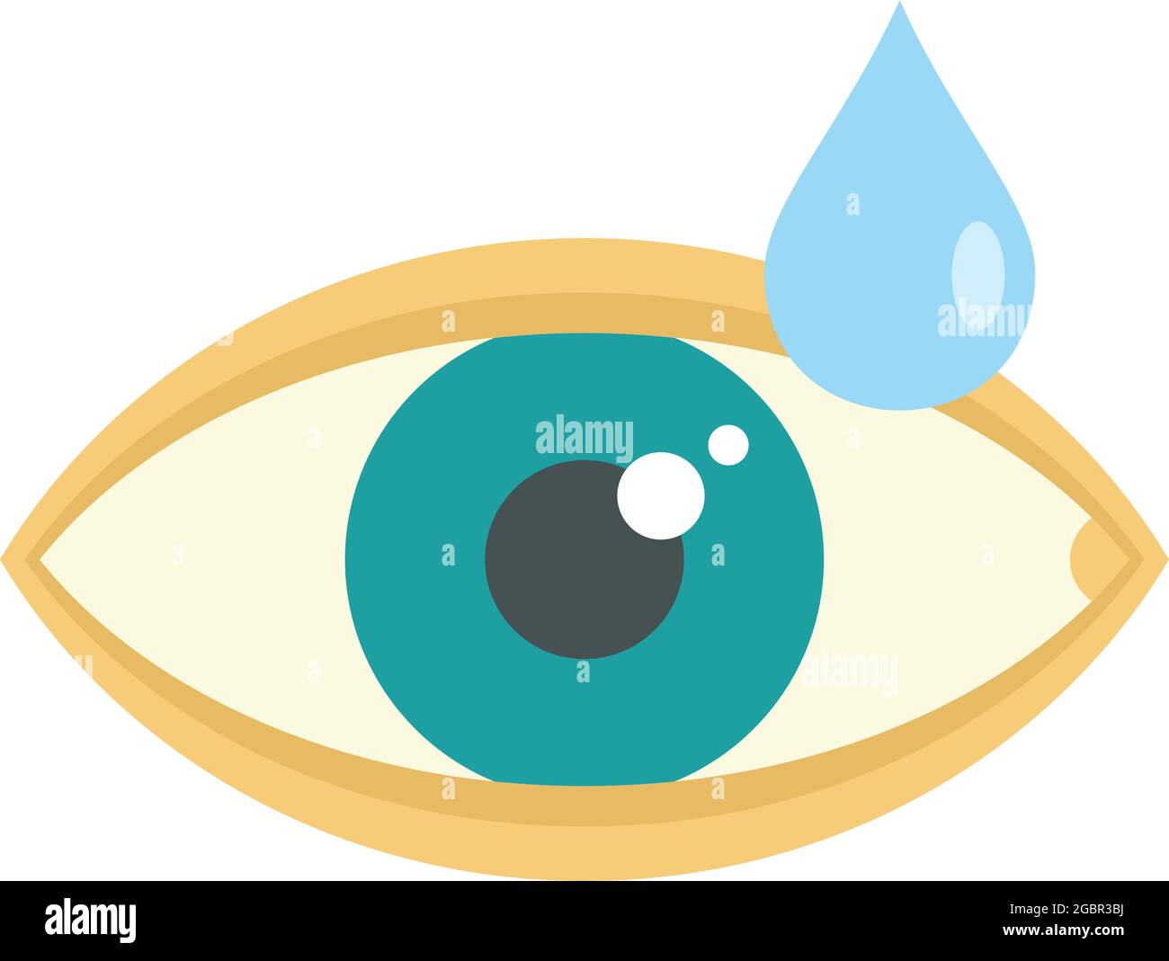 Medical eye drop icon. Flat illustration of medical eye drop vector ...