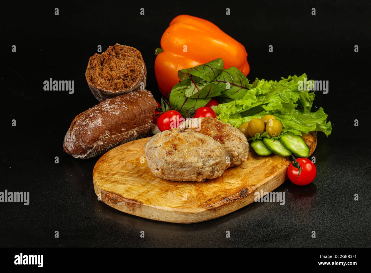Homemade roasted cutlet with minced meat Stock Photo - Alamy