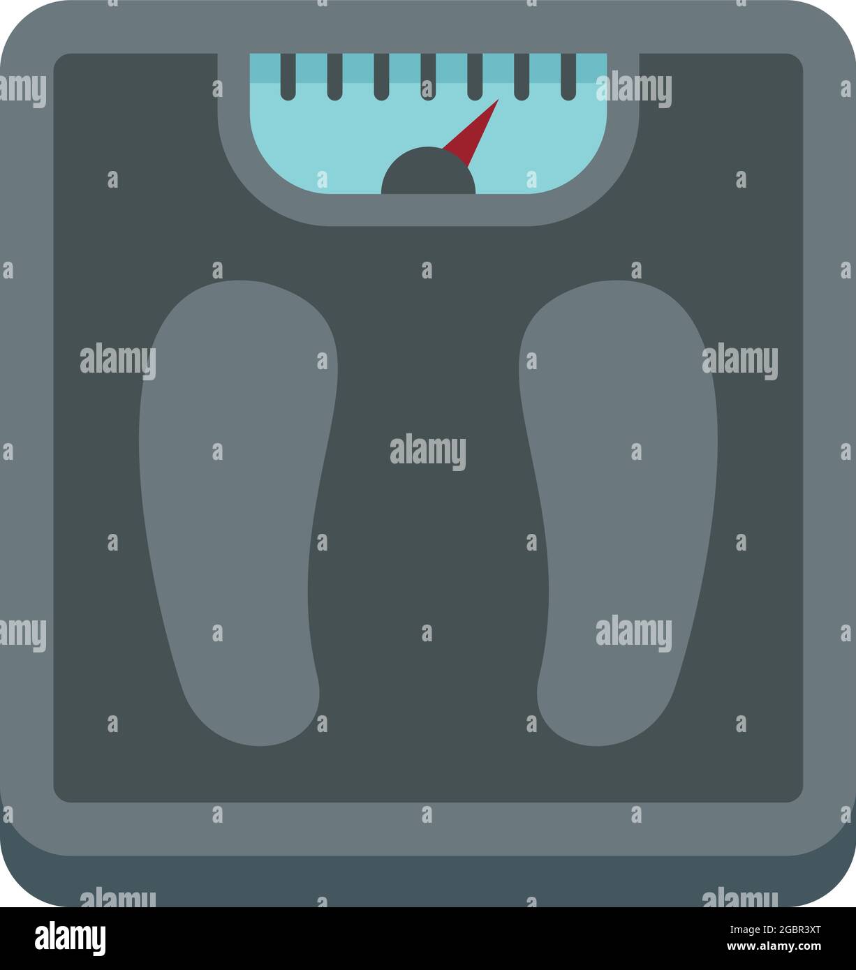 Man scales icon. Flat illustration of man scales vector icon isolated ...