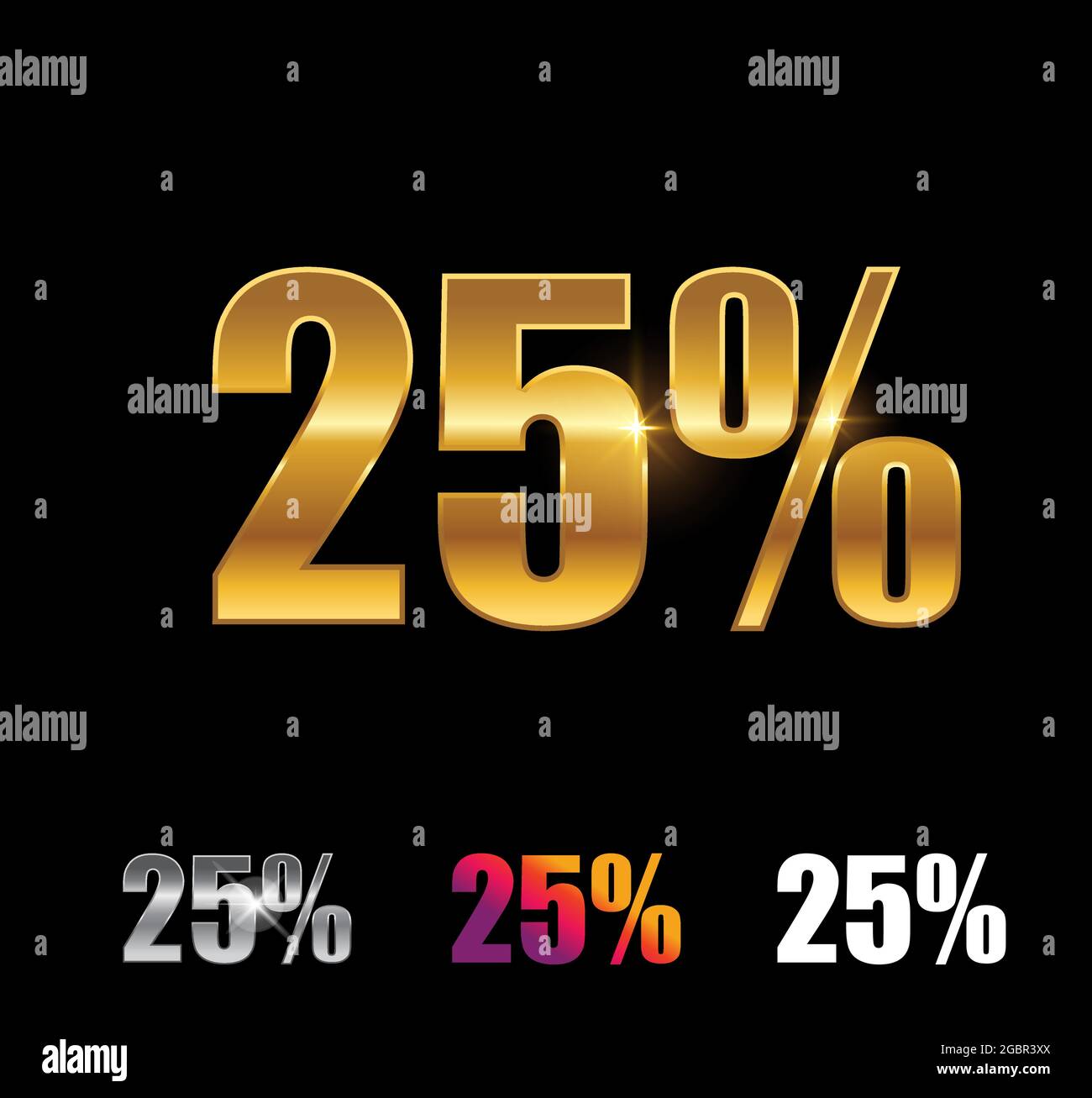 25 golden percent symbol Stock Vector Images - Alamy