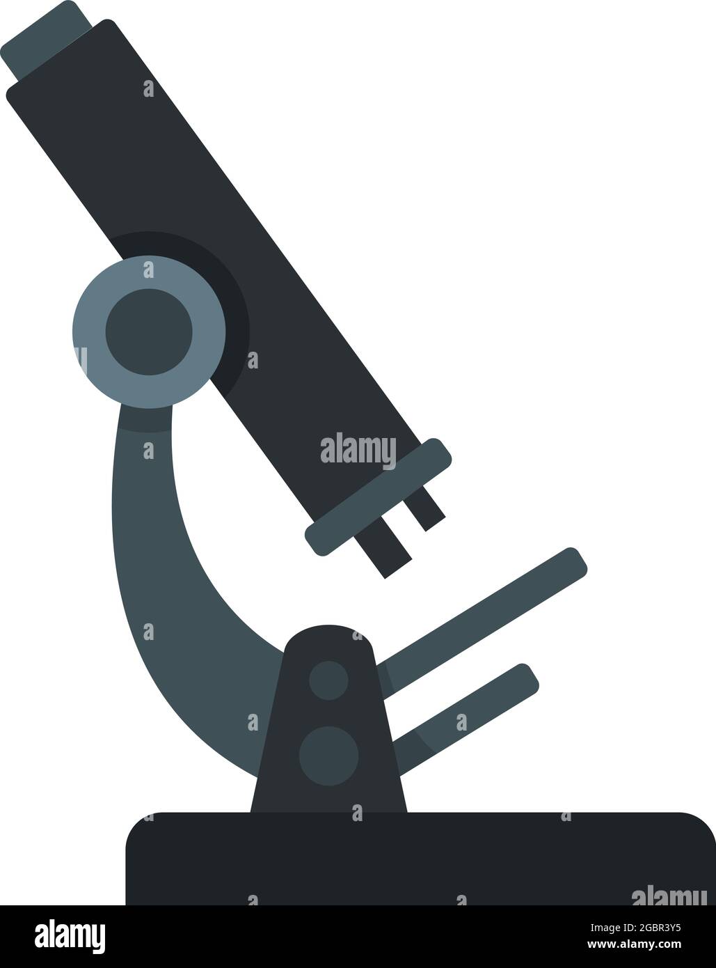 Blood microscope icon. Flat illustration of blood microscope vector ...