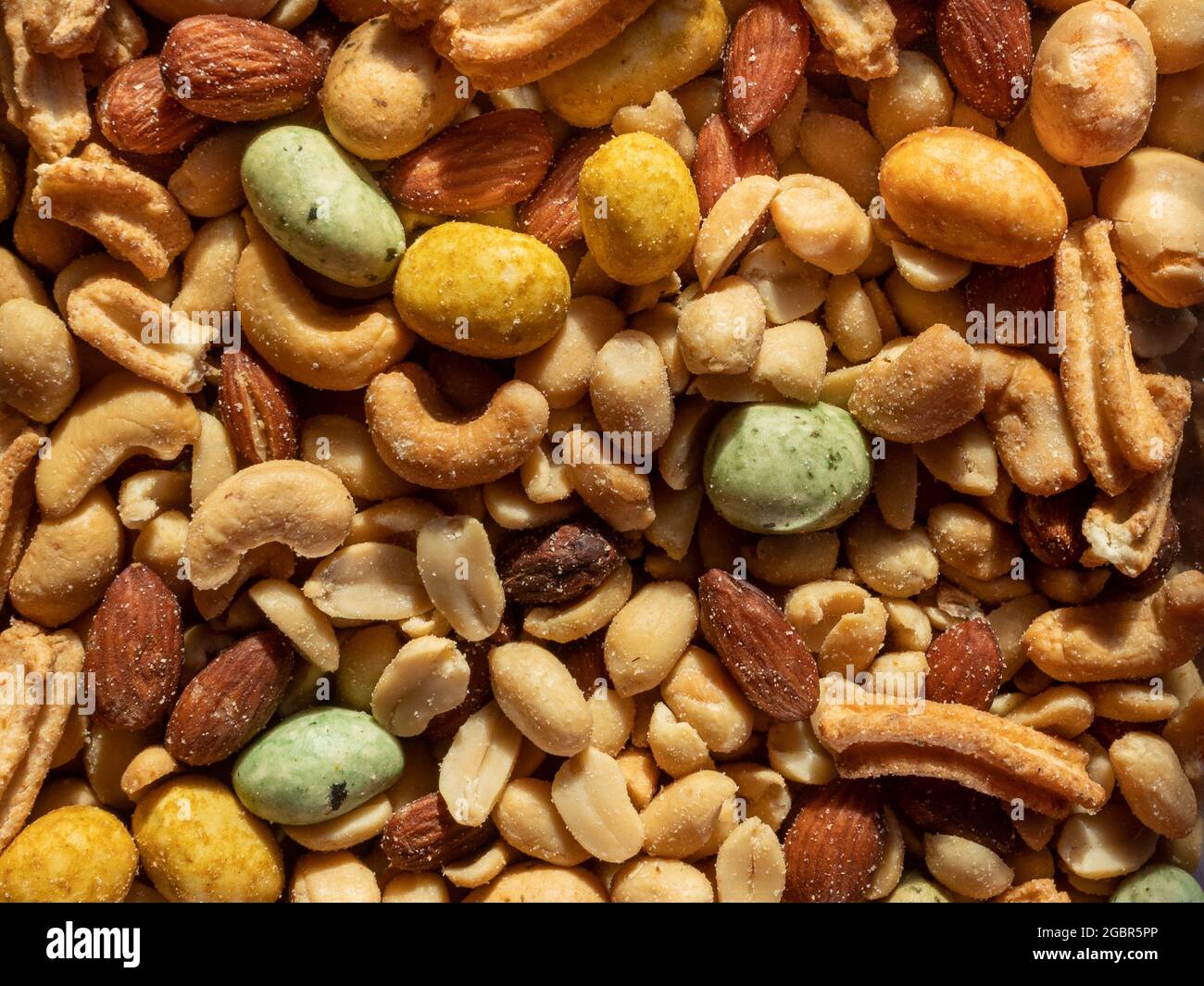 Great mixture of edible nuts, like cashews and peanuts etc Stock Photo ...