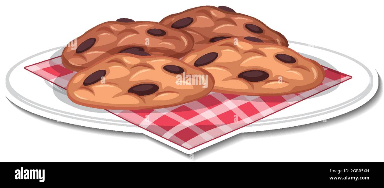 Cartoon Plate Of Cookies