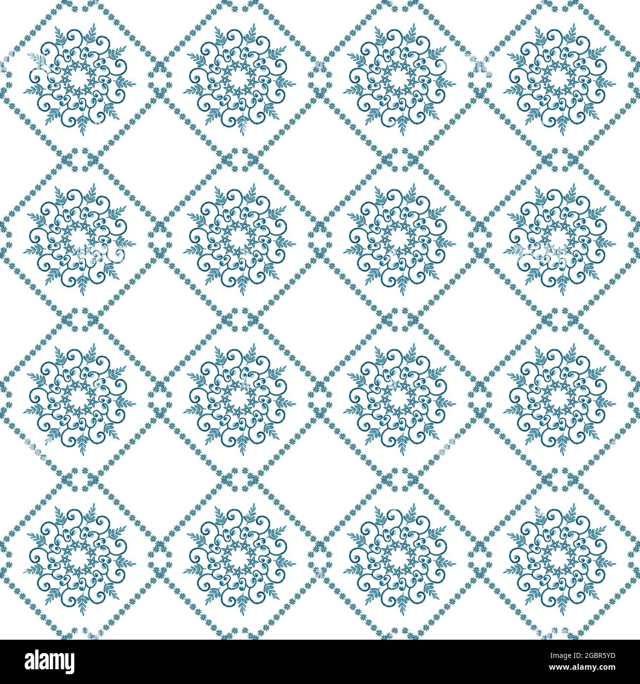 Sicilian Blue Ceramic tile pattern, repeating texture print, background ...