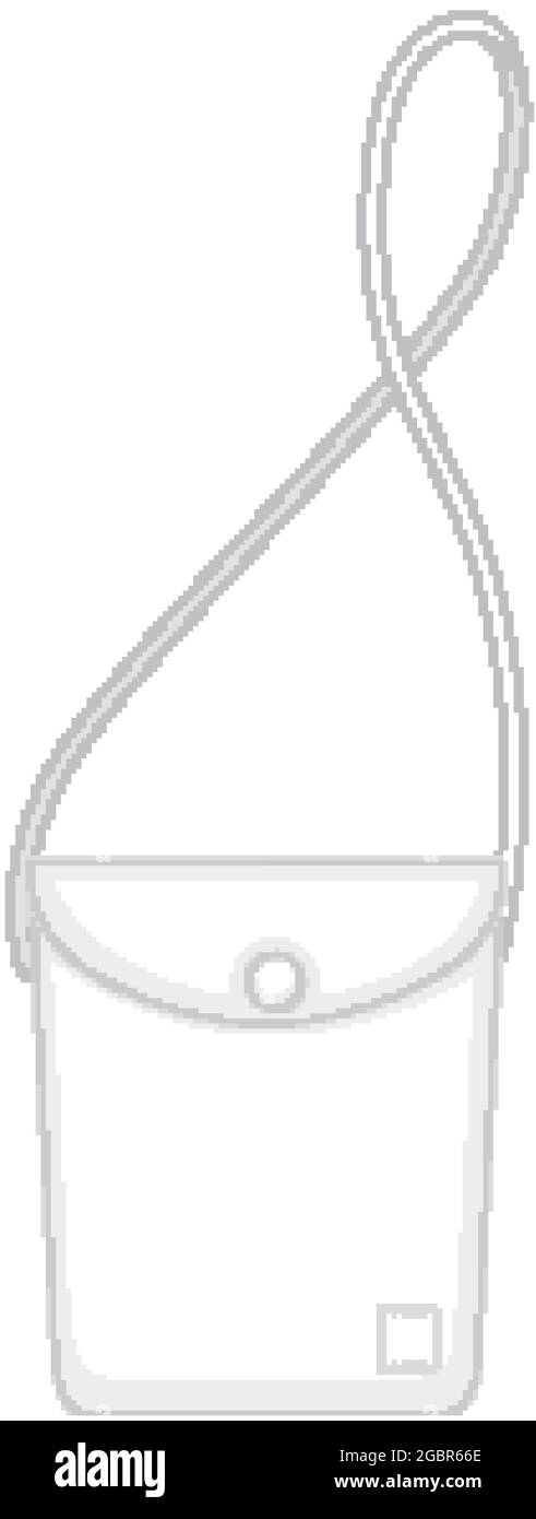 Front of basic white shoulder bag isolated illustration Stock Vector ...