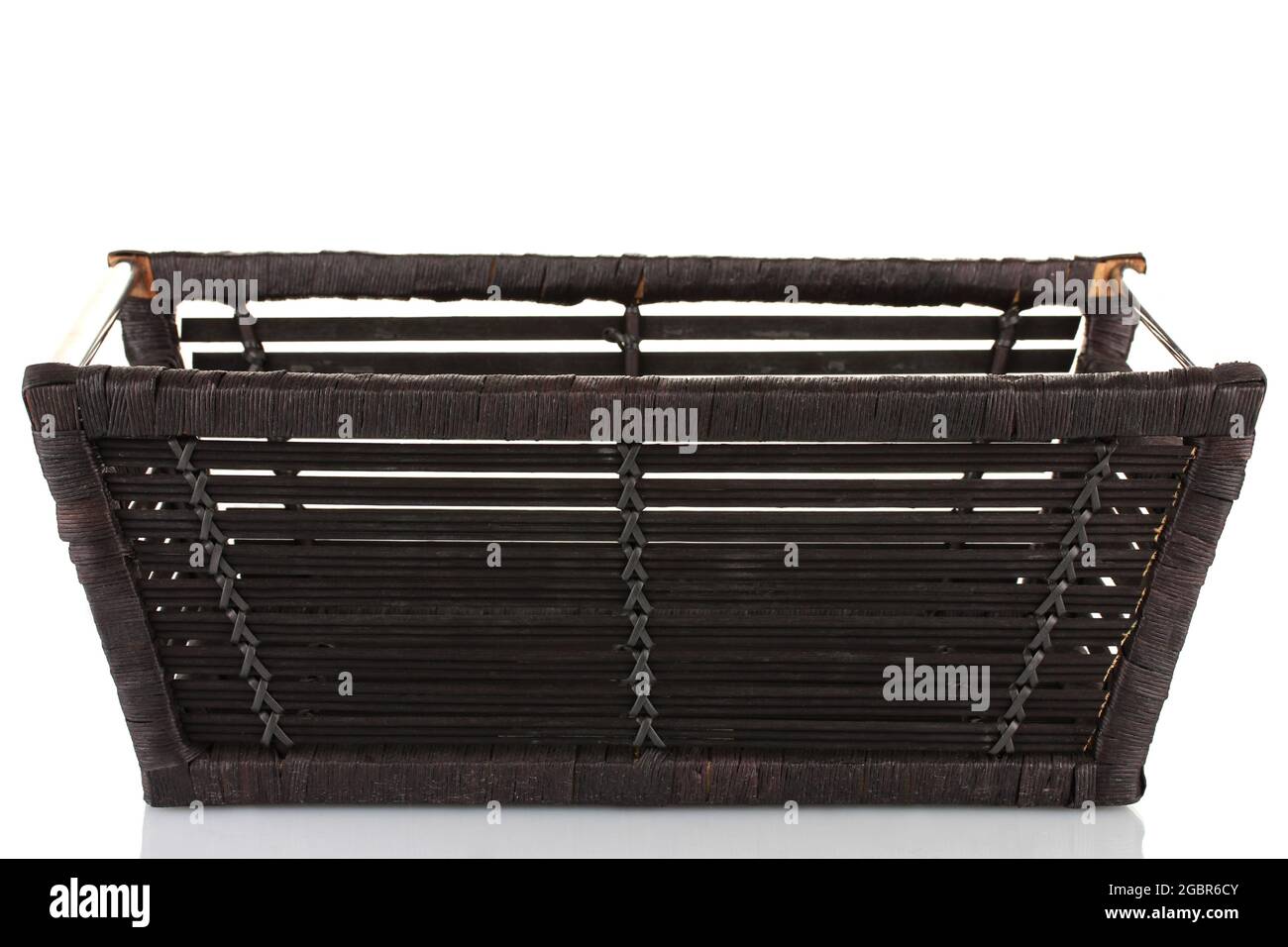 Empty basket isolated on white Stock Photo - Alamy