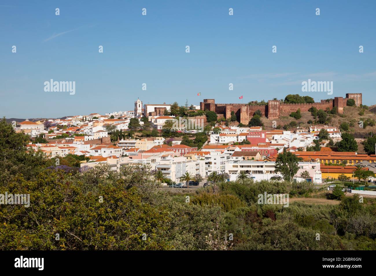 geography / travel, Portugal, Algarve, Silves, city view, cathedral ...