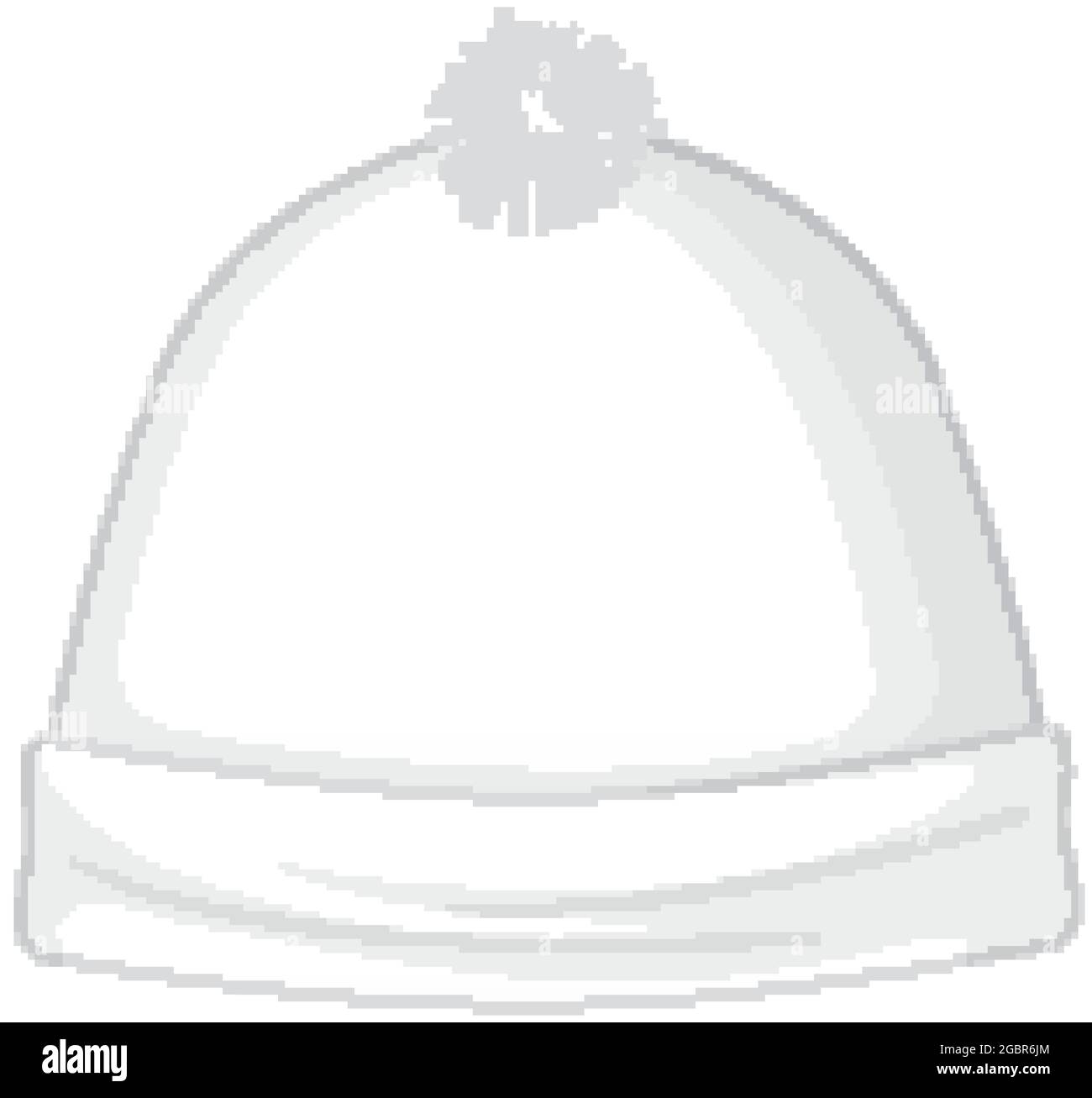 Front of basic white beanie hat isolated illustration Stock Vector ...