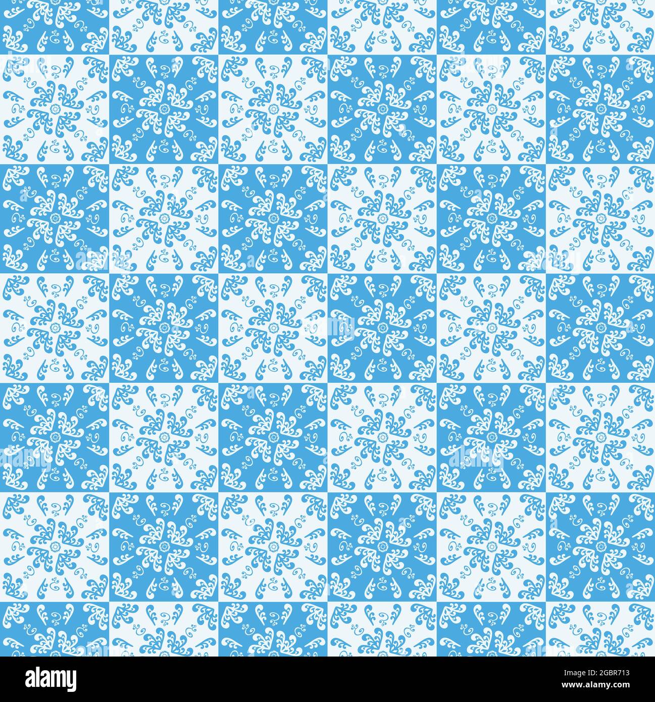 Sicilian Blue Ceramic tile pattern, repeating texture print, background ...