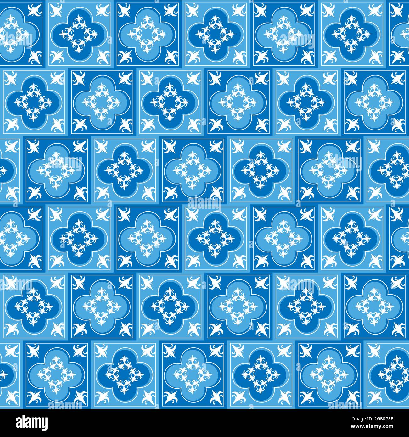 Sicilian Blue Ceramic tile pattern, repeating texture print, background ...