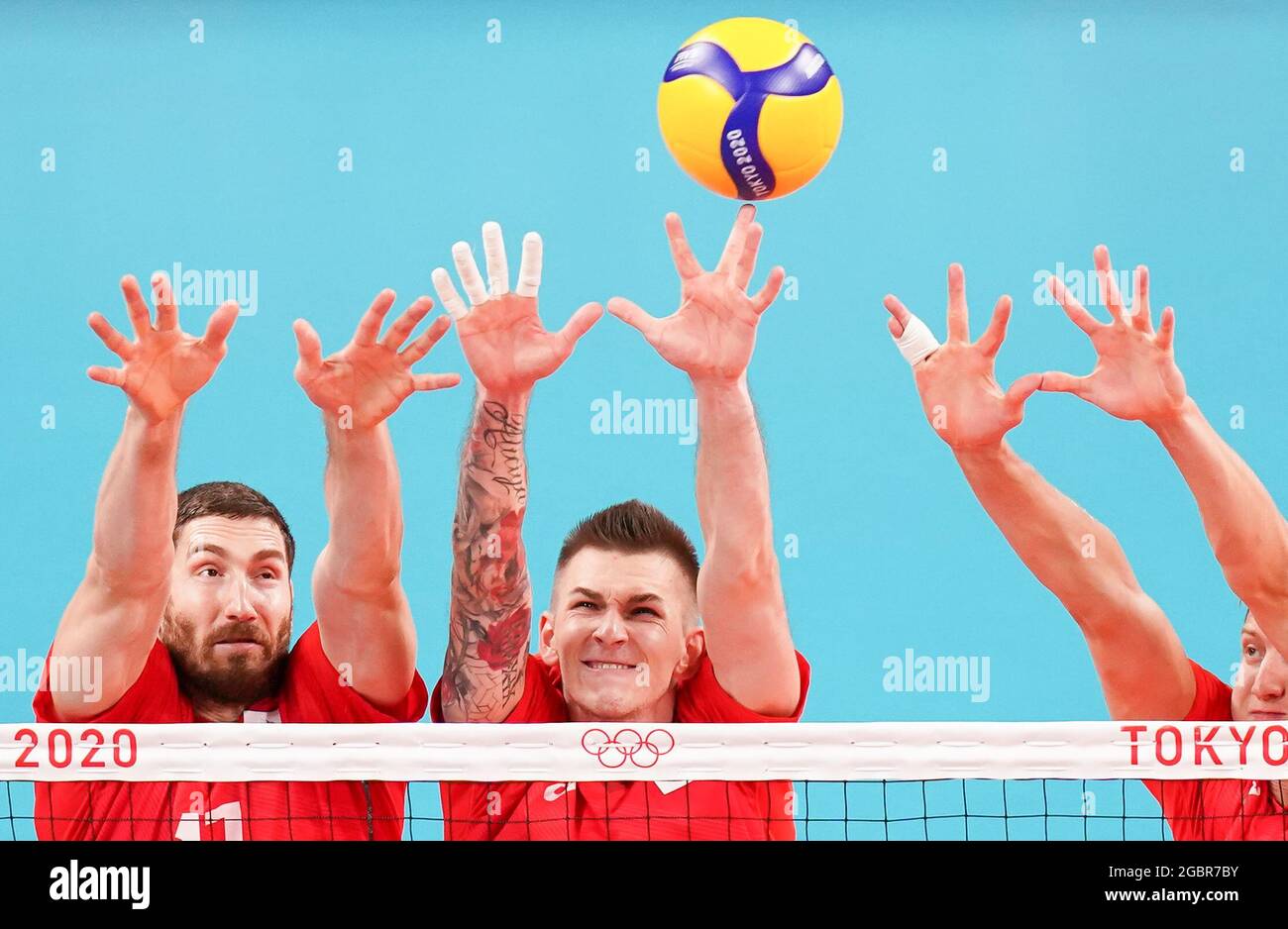 Tokyo, Japan. 5th Aug, 2021. Maxim Mikhaylov (1st L) and Ivan Iakovlev ...