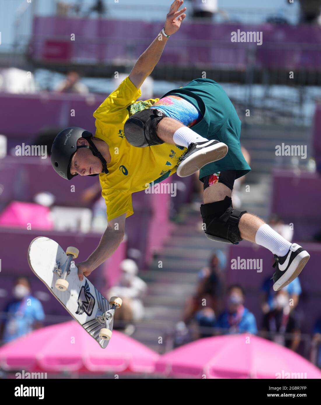 (210805) -- TOKYO, Aug. 5, 2021 (Xinhua) -- Keegan Palmer of Australia ...