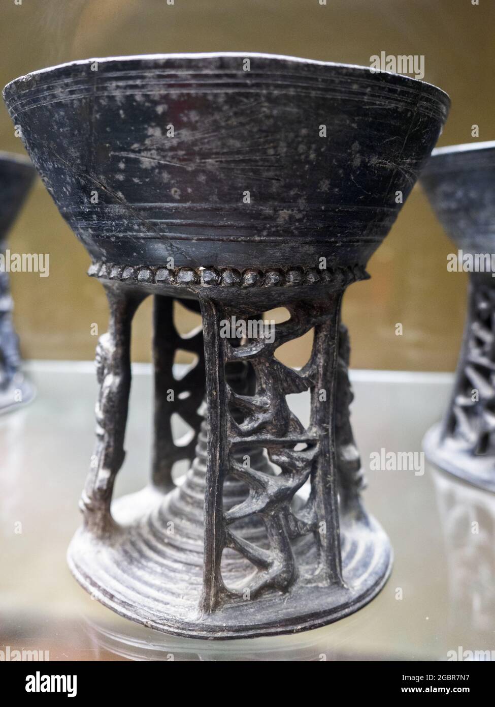 Bucchero tetrapod goblets (6th cent. BC) - Tarquinia National ...