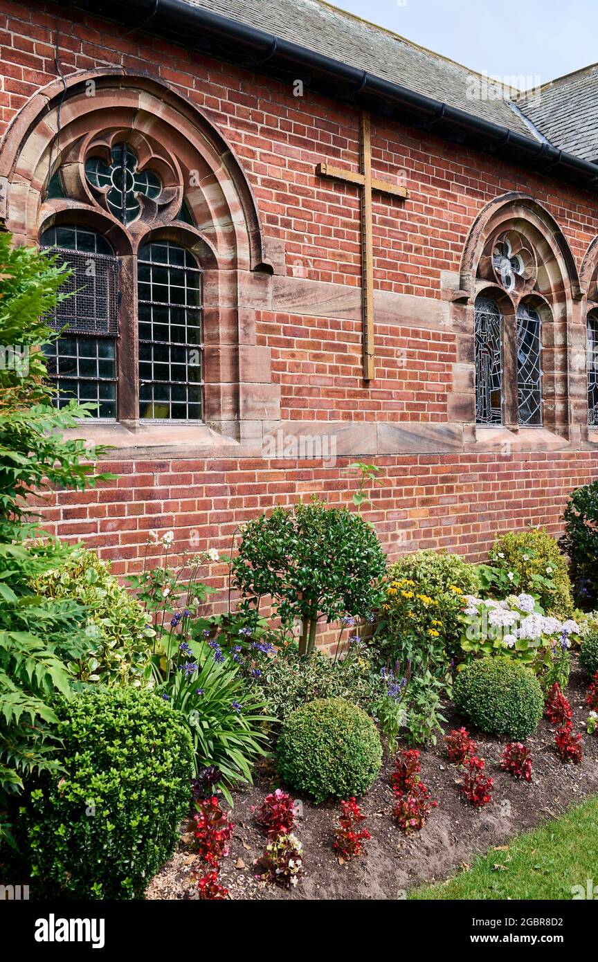 Parish church of St Oswald,Preesall,Lancashire built 1896-98 arch ...