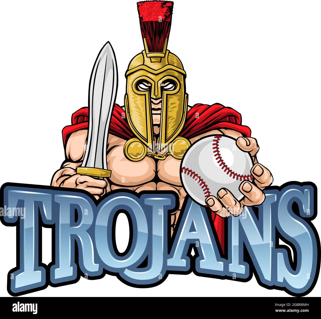 Trojan Spartan Baseball Sports Mascot Stock Vector Image & Art - Alamy