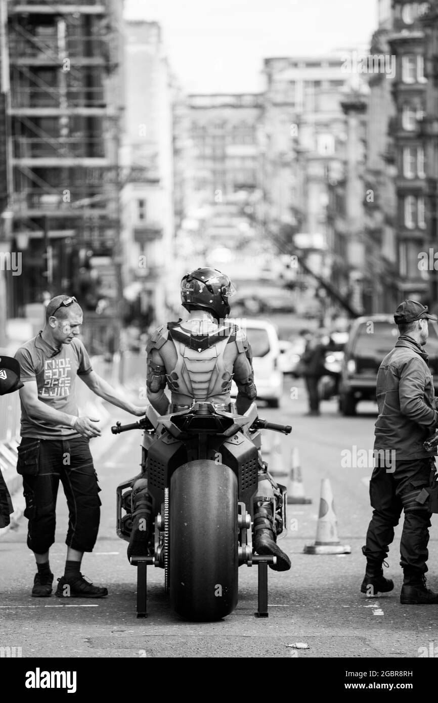 Batman in Glasgow During the Filming of The Flash in Glasgow City ...