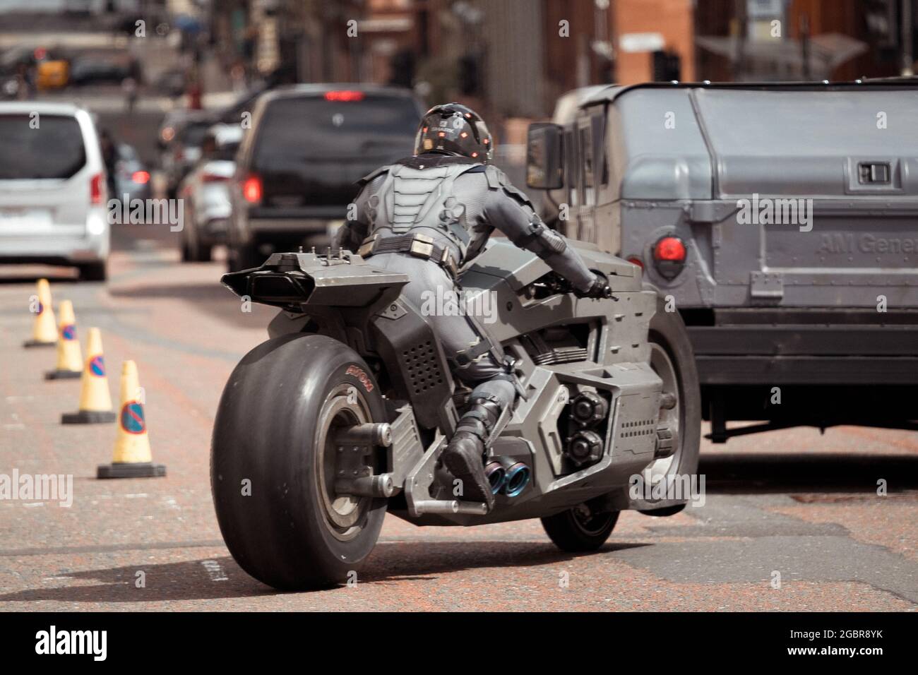 Batman Bike Batman Starts Filming In Glasgow