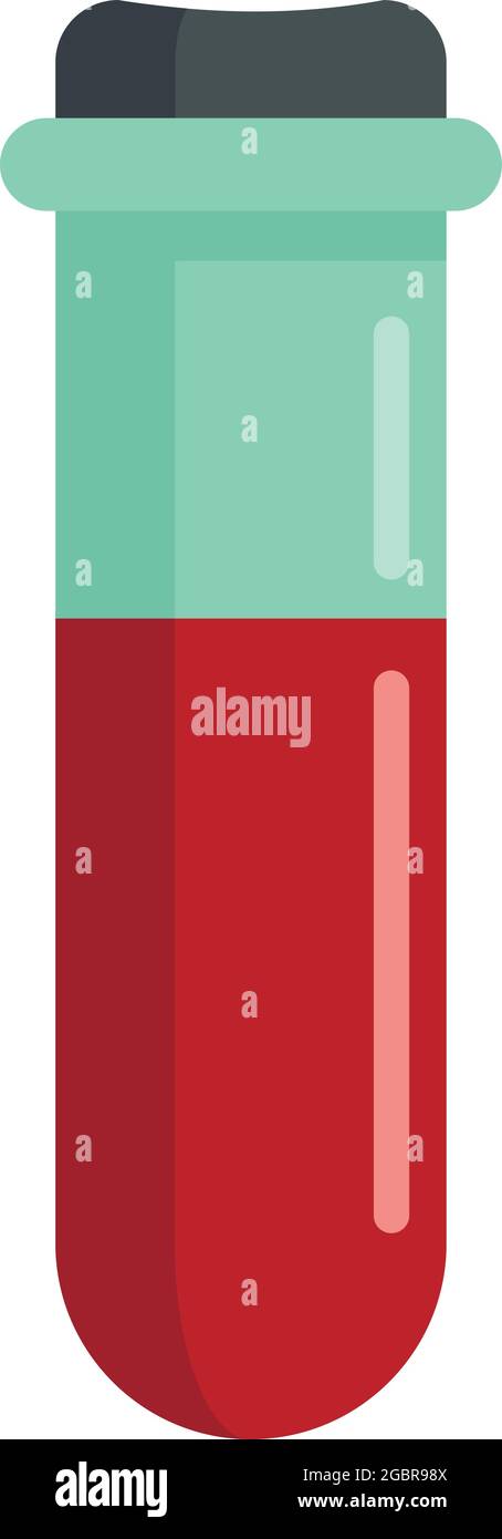 Lab test blood icon. Flat illustration of lab test blood vector icon ...