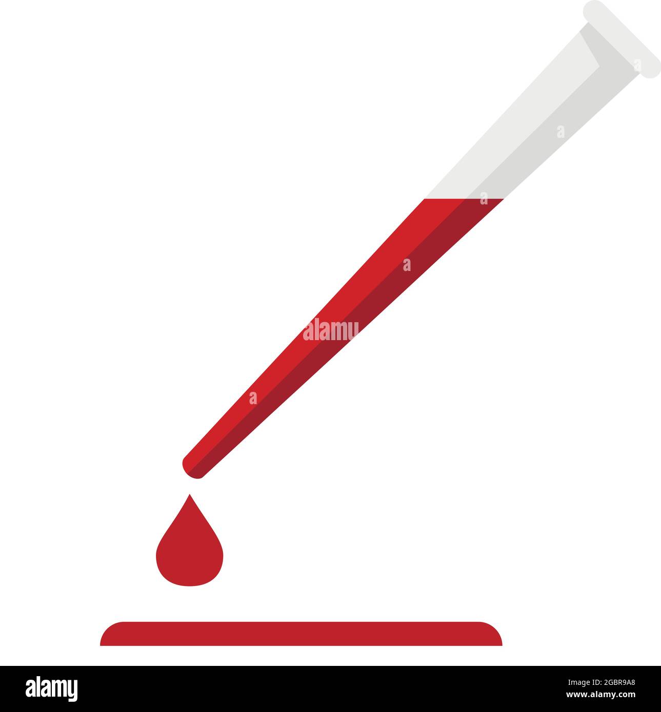 Blood testing icon. Flat illustration of blood testing vector icon ...