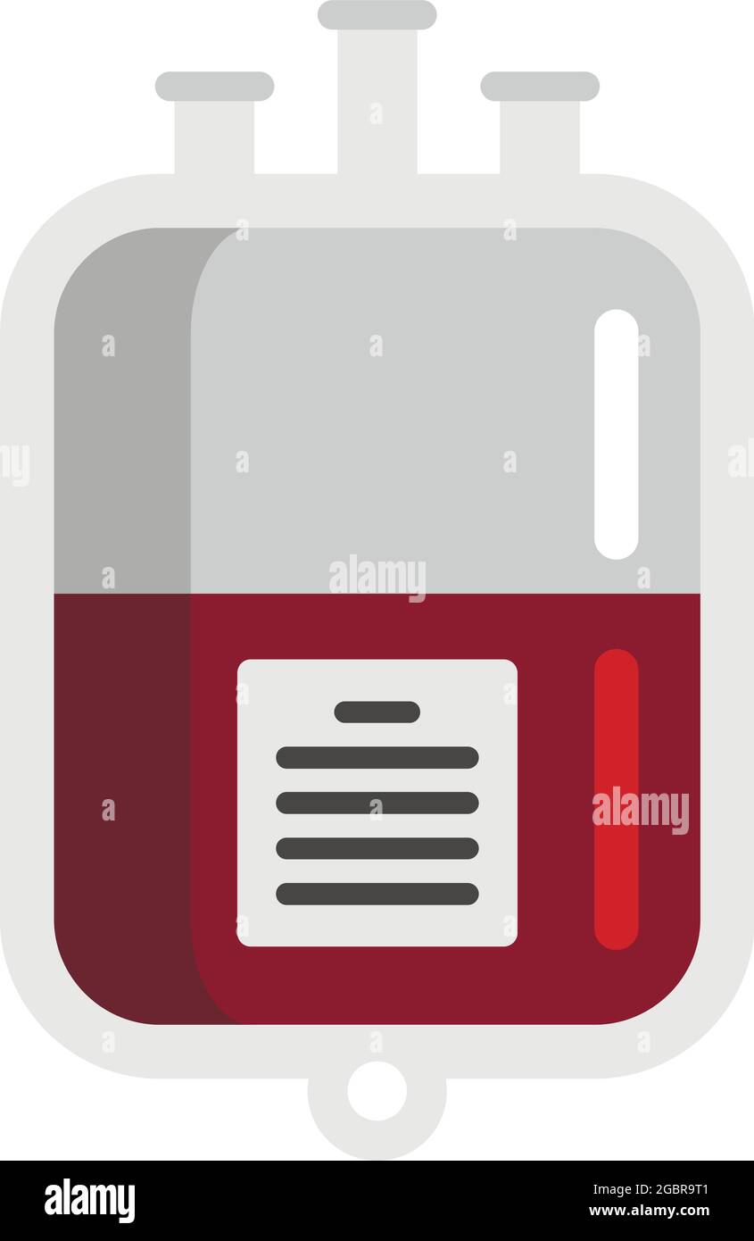 Blood transfusion package icon. Flat illustration of blood transfusion ...