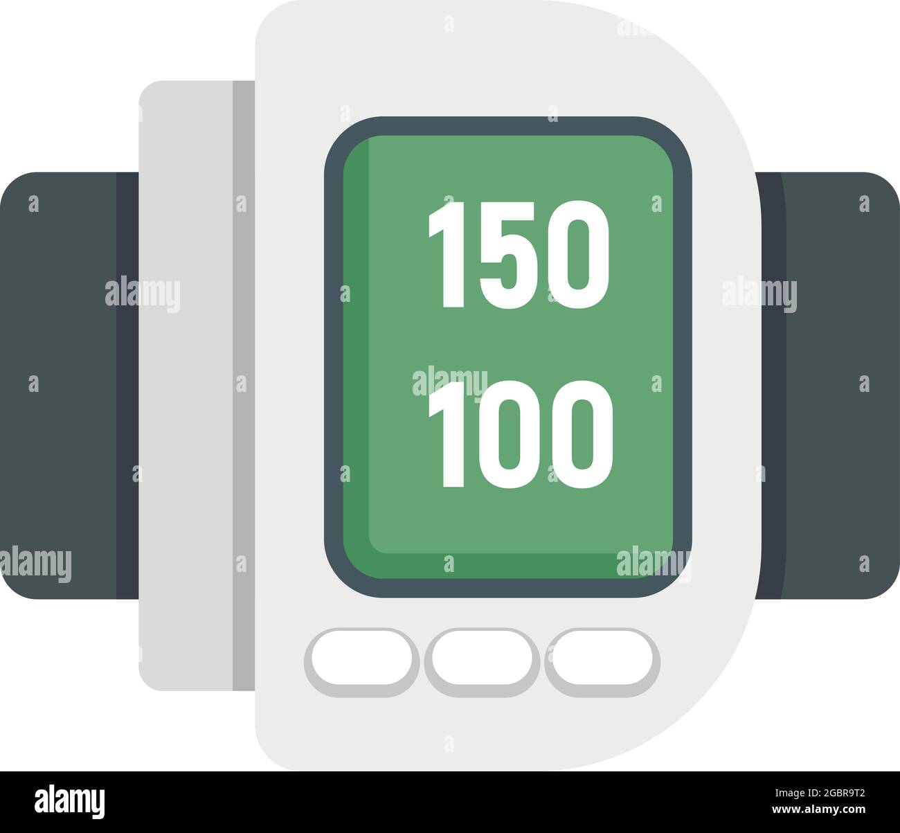 Human digital arterial pressure icon. Flat illustration of human ...